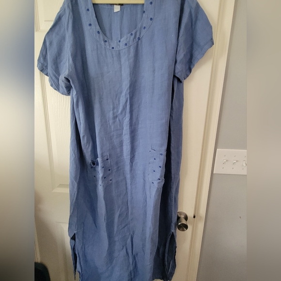 Liz & Jane | Dresses | Vintage Liz Jane Womens Blue Maxi Dress ...